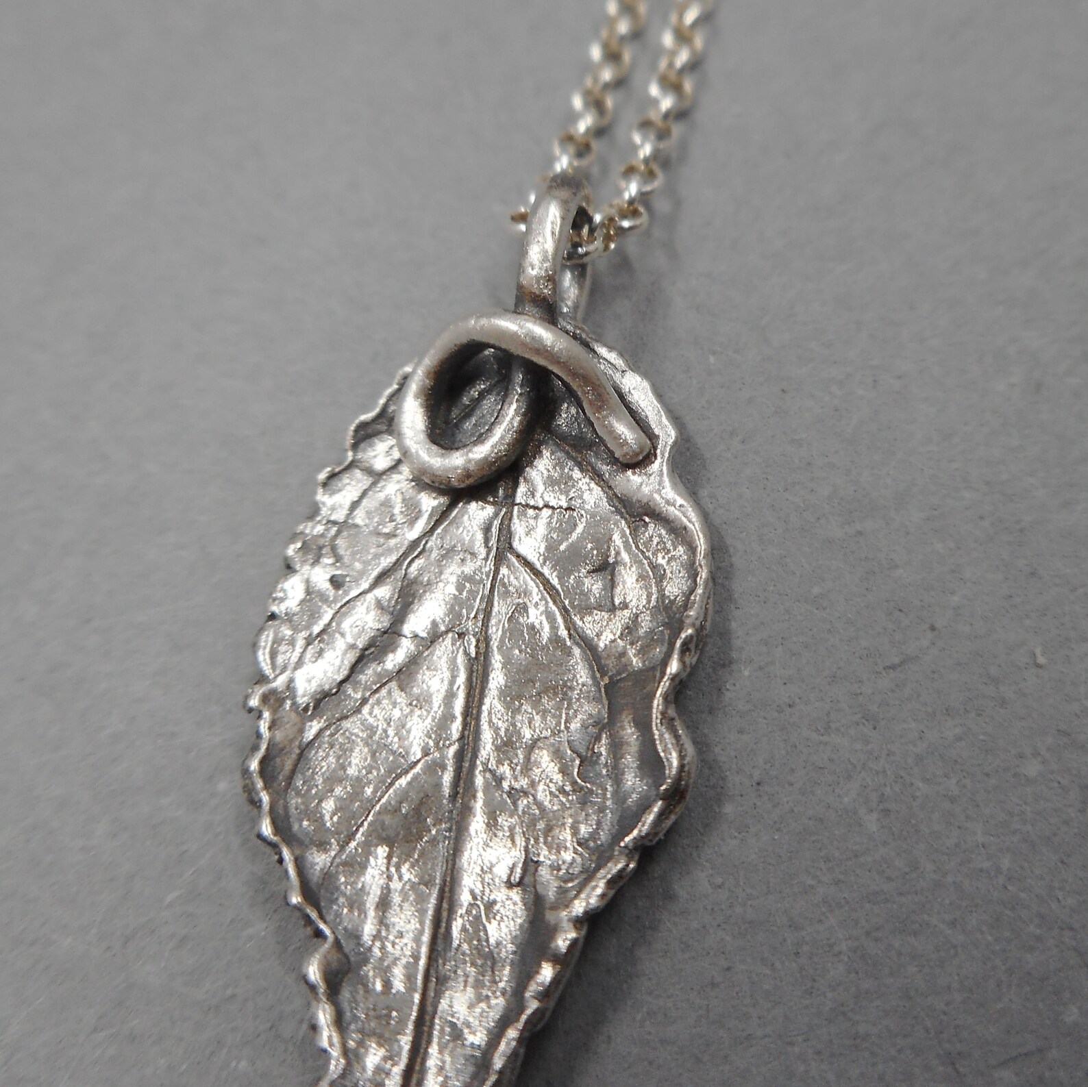 Eco-friendly Botanical Jewelry- Real Leaf Fine Silver Pendant- Shinrin ...