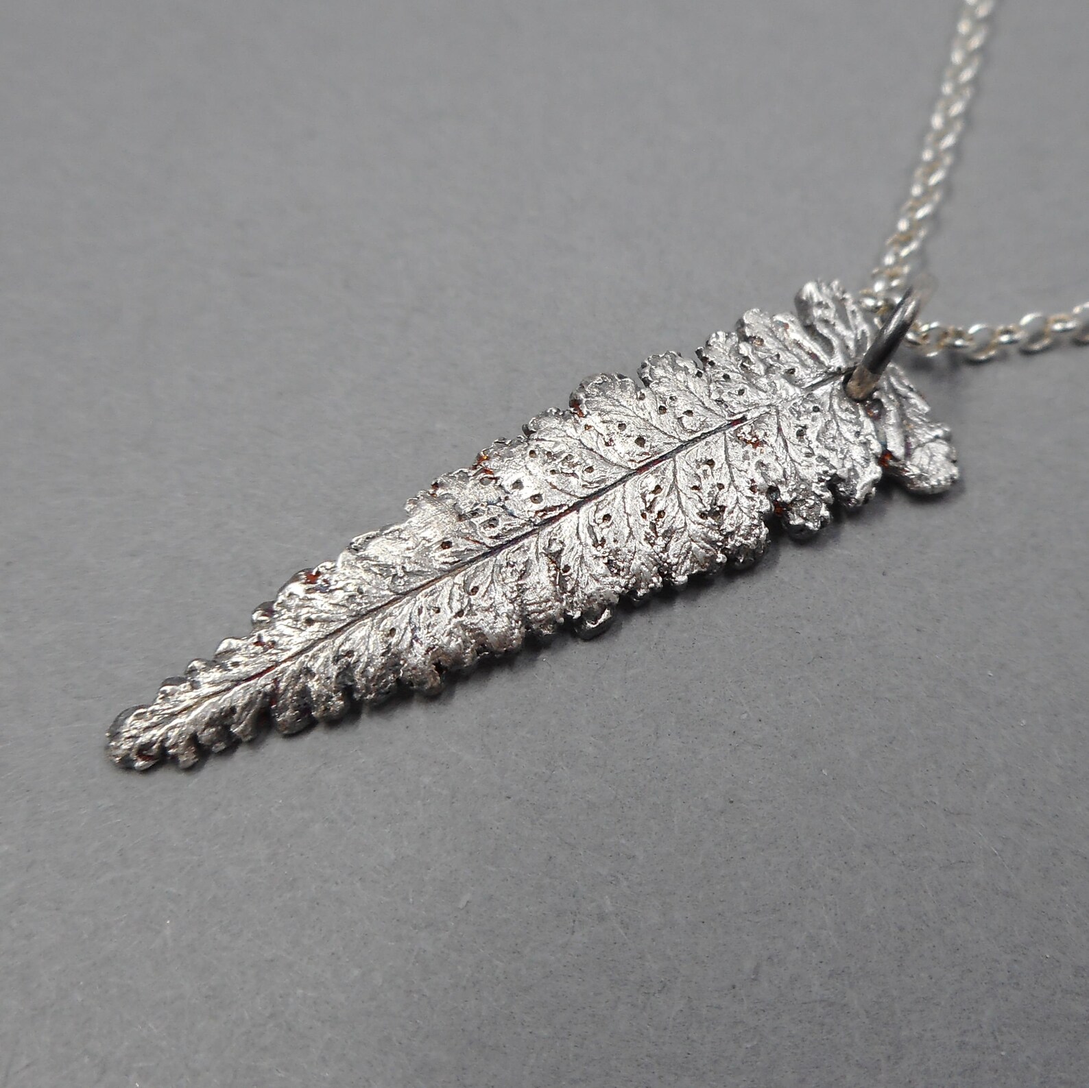 Fine Silver Fern Pendant- Real Plant Jewelry- Mother's Day- Spring ...