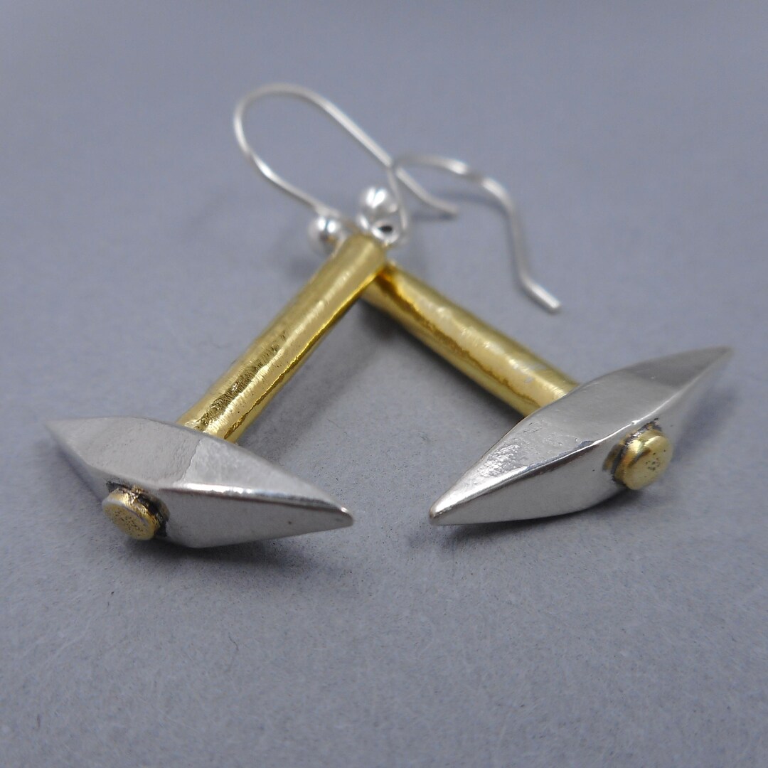 Pickaxe Earrings- Archaeologist Gift- Coal Miner Jewelry- Sterling ...