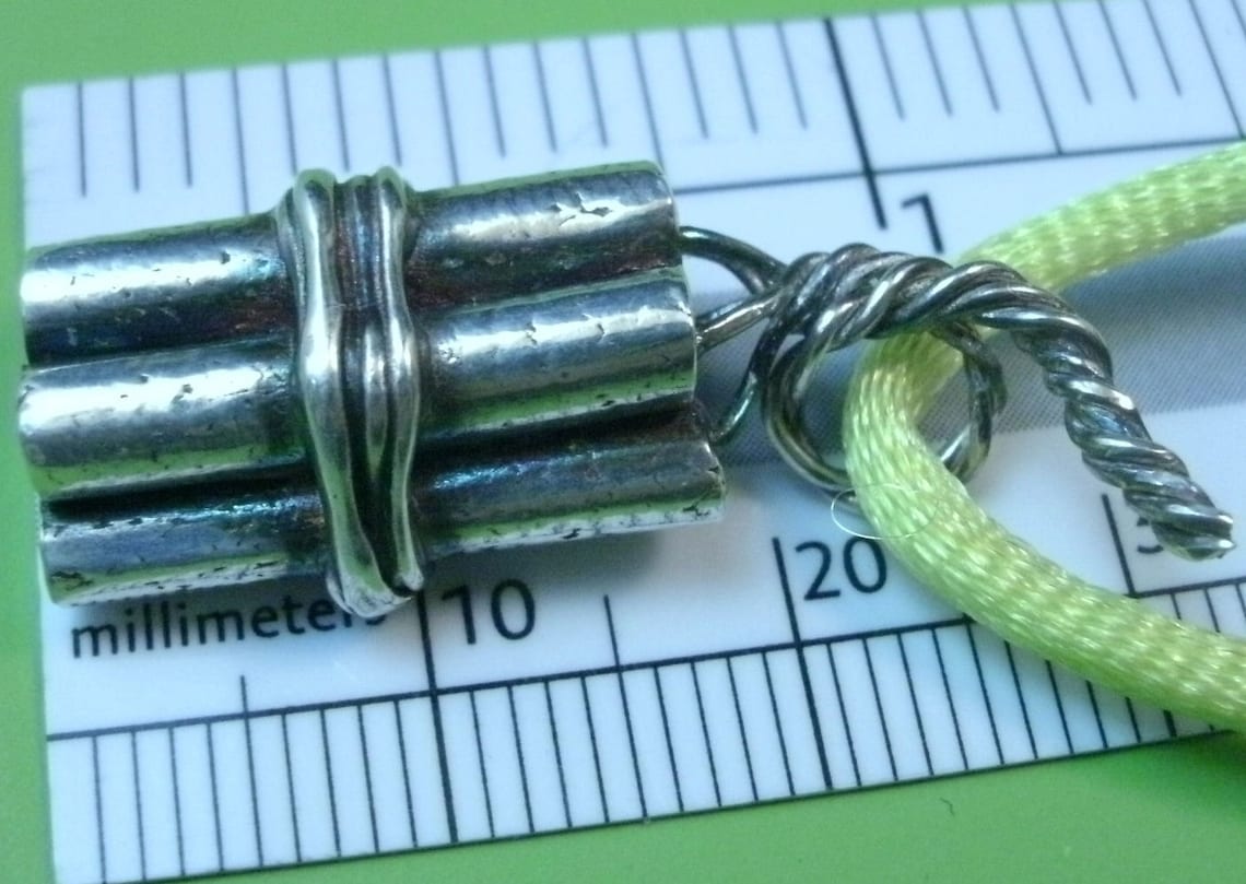 Dynamite Necklace TNT Silver Pendant Demolition Expert PMC | Etsy