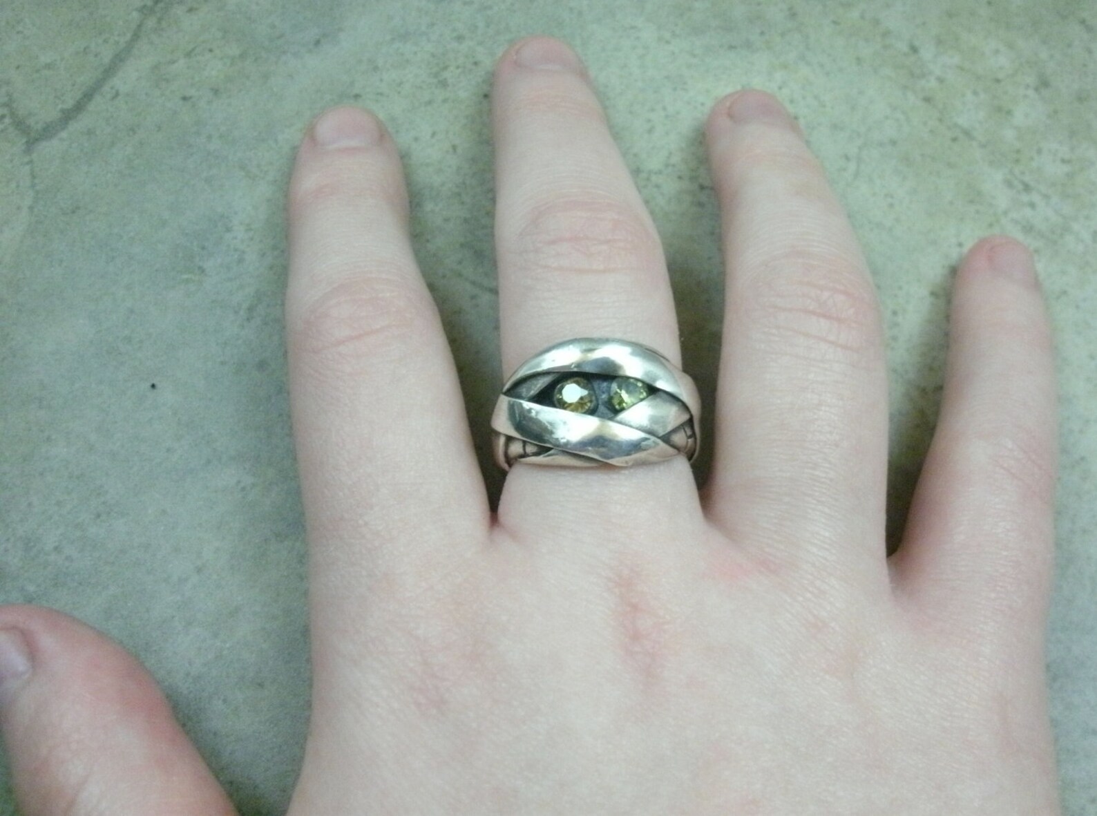 Silver Mummy Ring Unique Wedding Band OOAK Engagement Ring Fine Silver ...