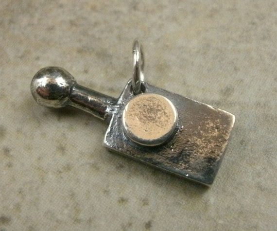 Sterling Silver Charm Detonator Button Charm in Sterling | Etsy