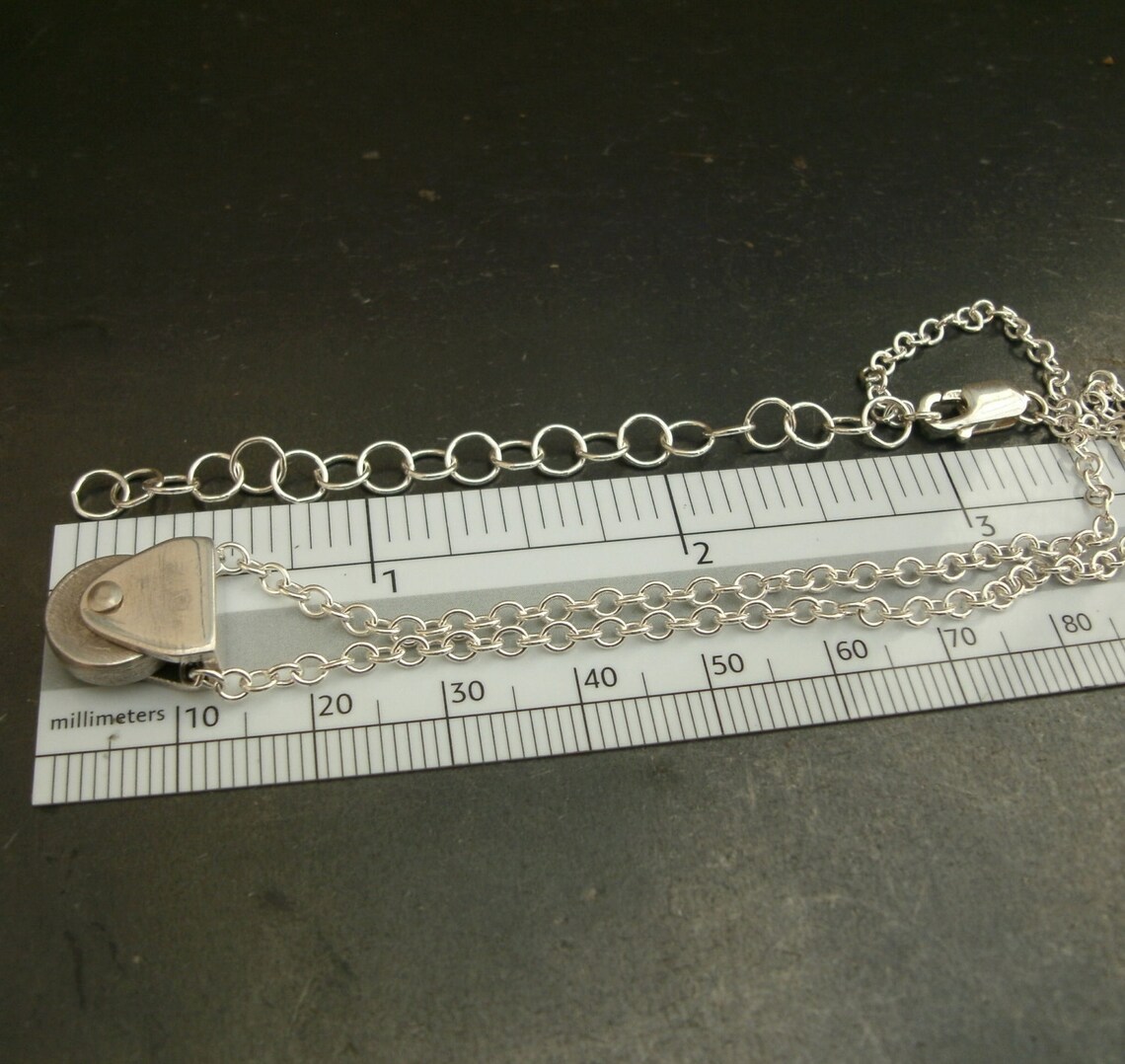 Pully Necklace Kinetic Jewelry- Sterling Silver Necklace- Industrial Jewelry- Pulley Pendant ...
