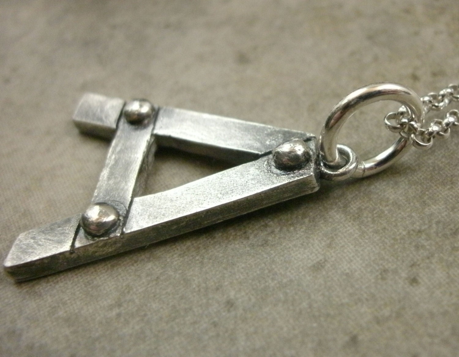 Initial Necklace Fine Silver Jewelry- Bold Font Letter Pendant ...