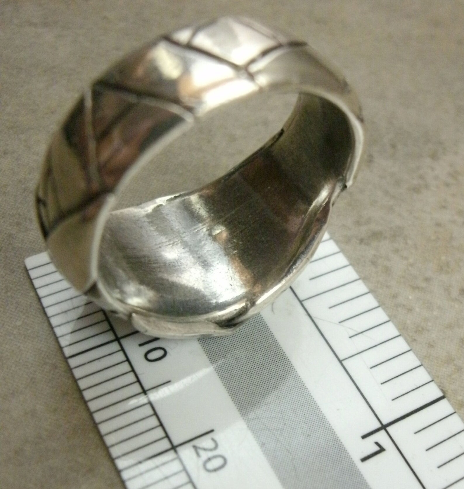 Silver Mummy Ring Unique Wedding Band OOAK Engagement Ring Fine Silver ...