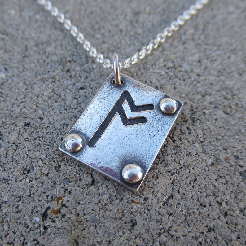 Silver Rune Necklace- Norse Viking Jewelry- Personalized Gift- Runic ...