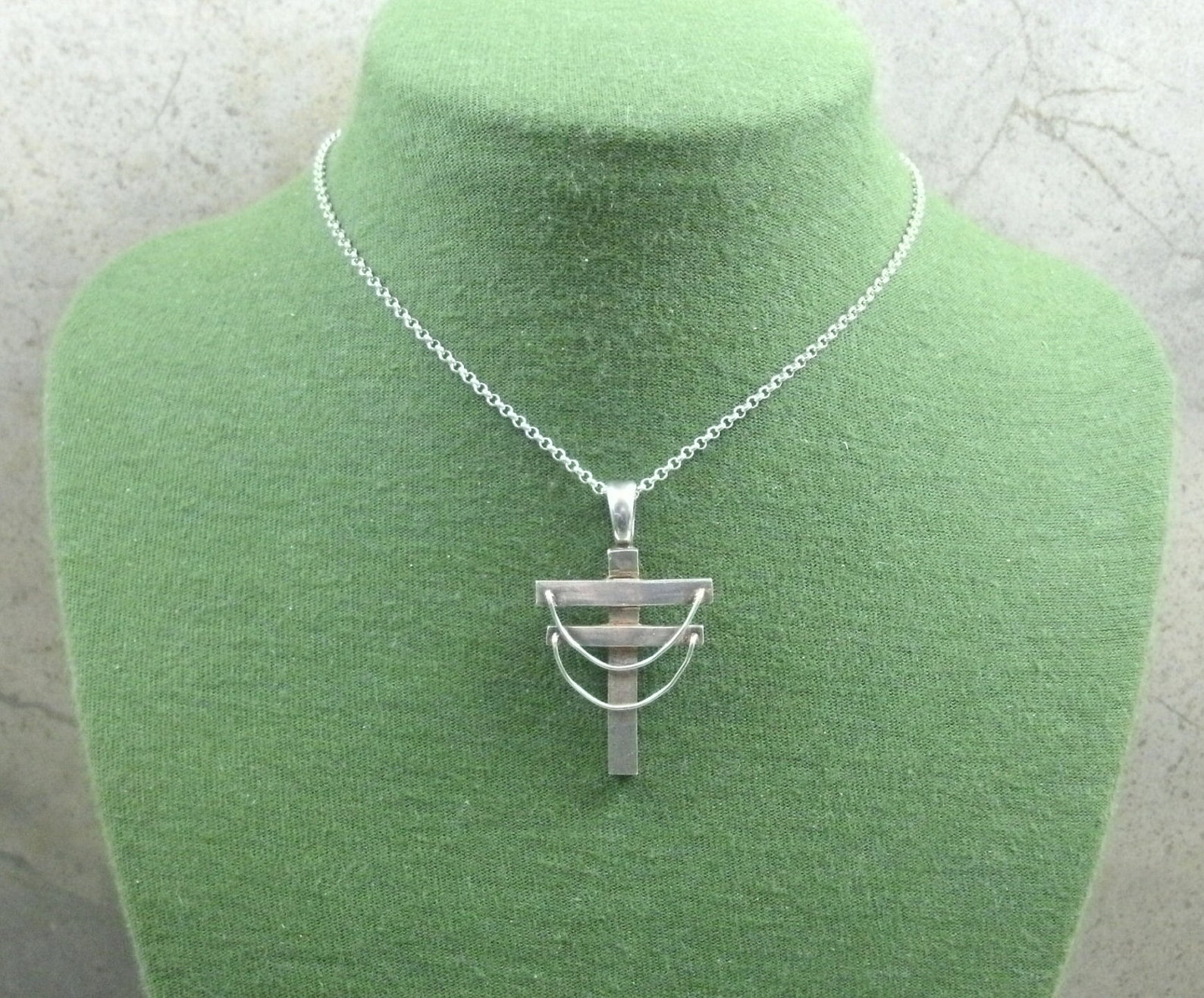 Power Line Necklace- Fine Silver Pendant- Utility Linemen- Utility Pole ...