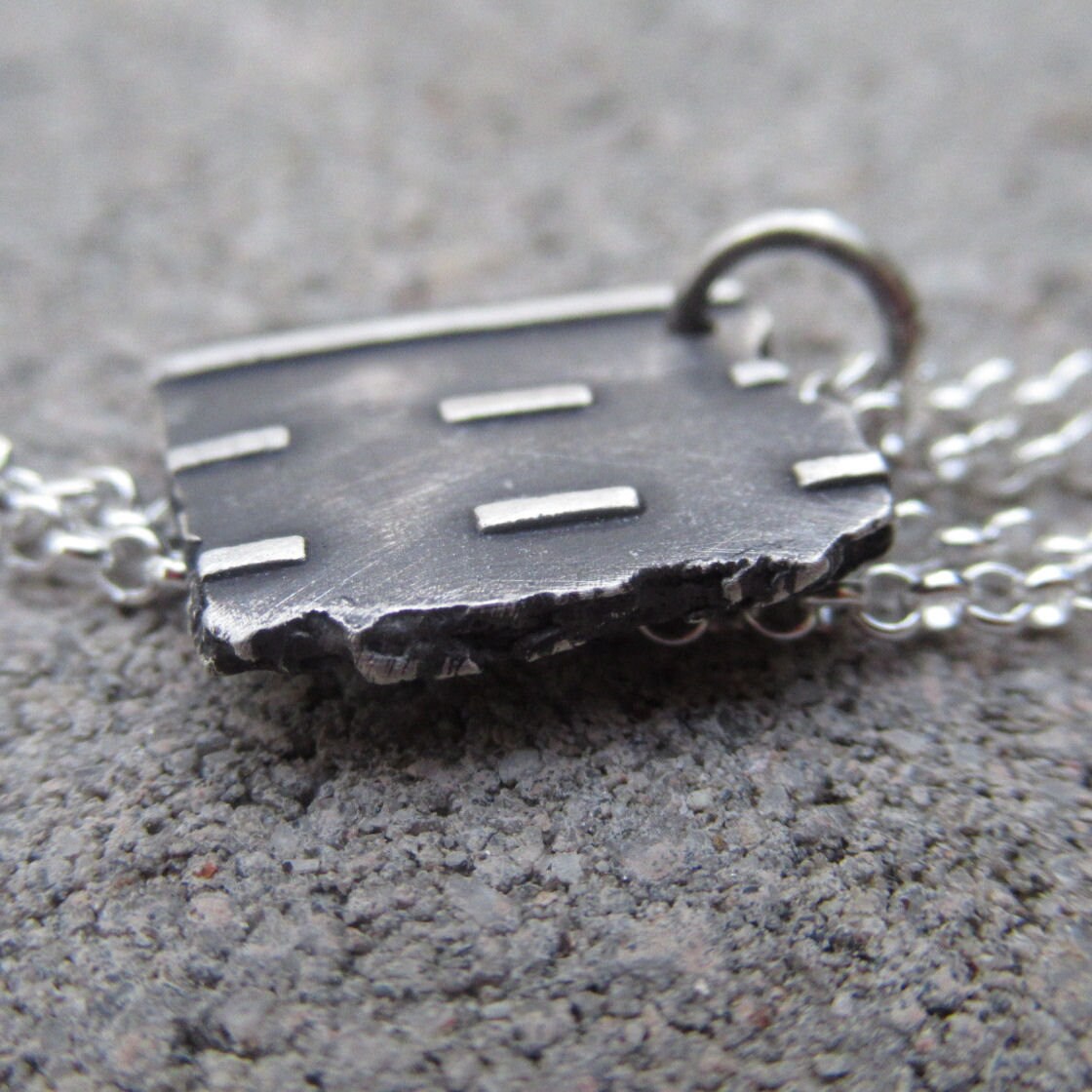 New Driver Gift- Sterling Silver Broken Road Pendant- Automotive ...