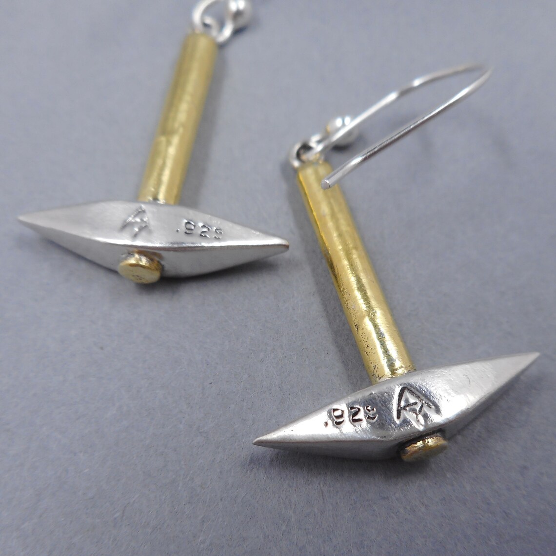 Pickaxe Earrings- Archaeologist Gift- Coal Miner Jewelry- Sterling ...