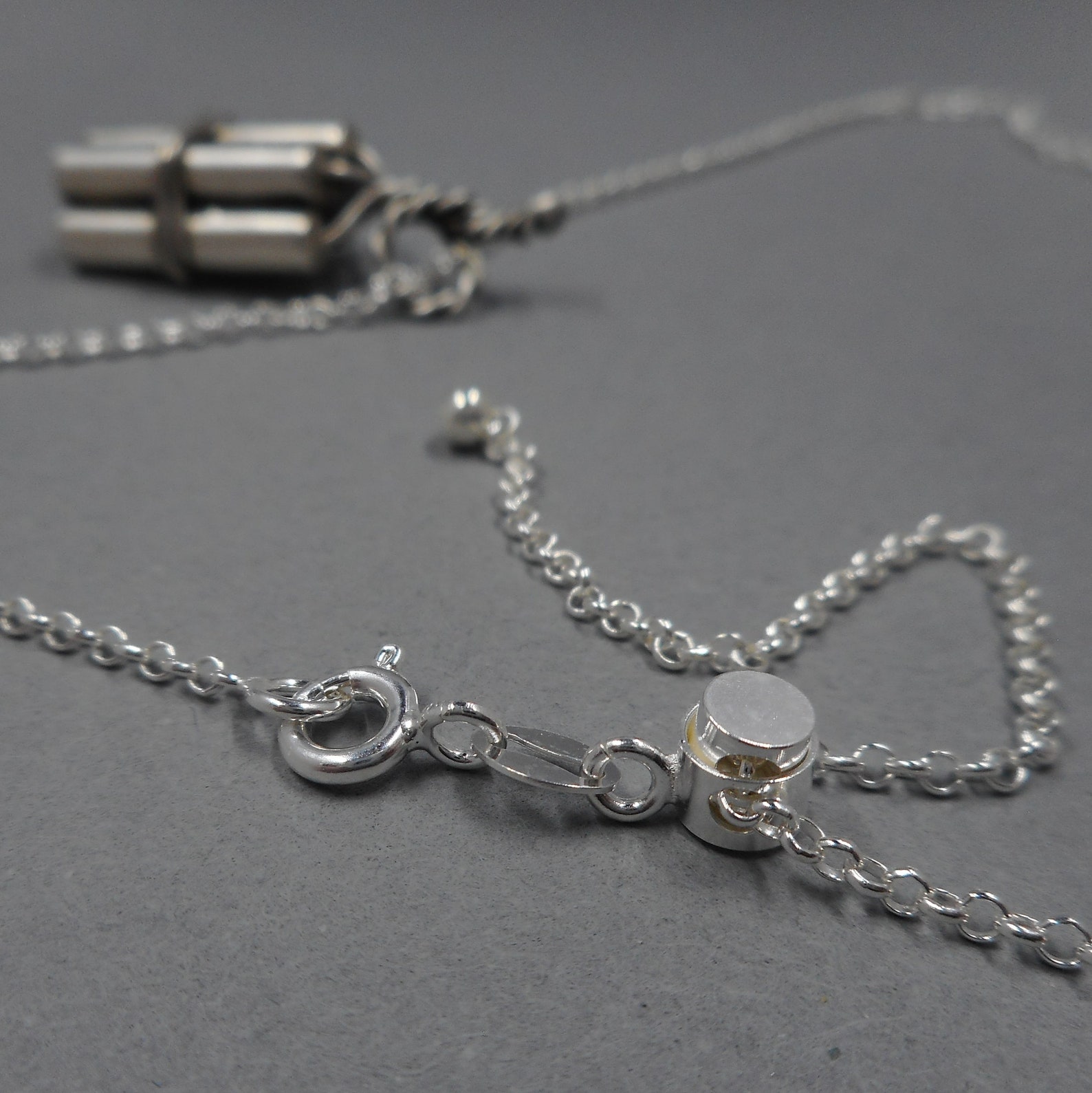 Dynamite Necklace TNT Silver Pendant Demolition Expert PMC Fine Silver ...