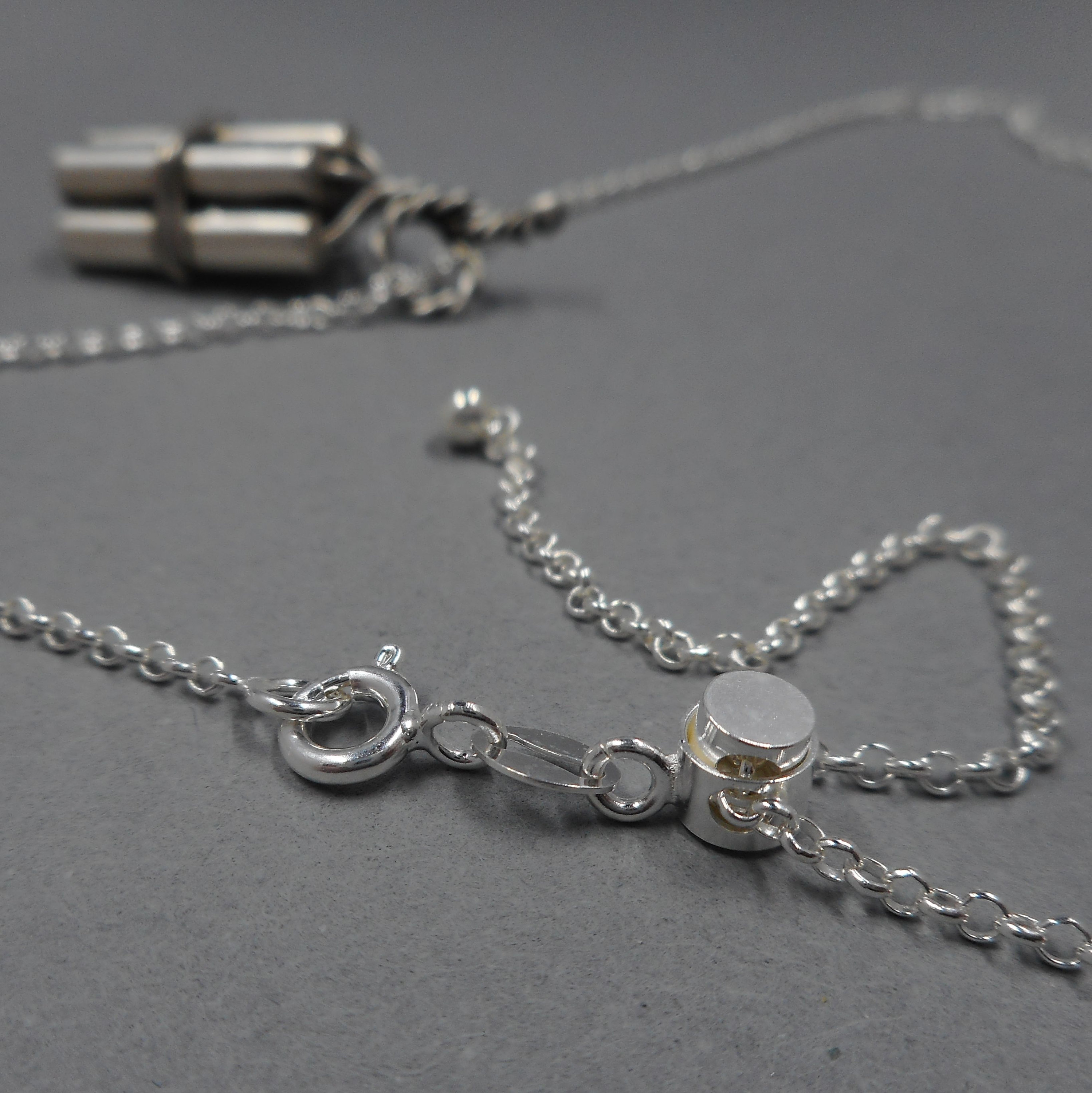 Dynamite Necklace TNT Silver Pendant Demolition Expert PMC Fine Silver ...