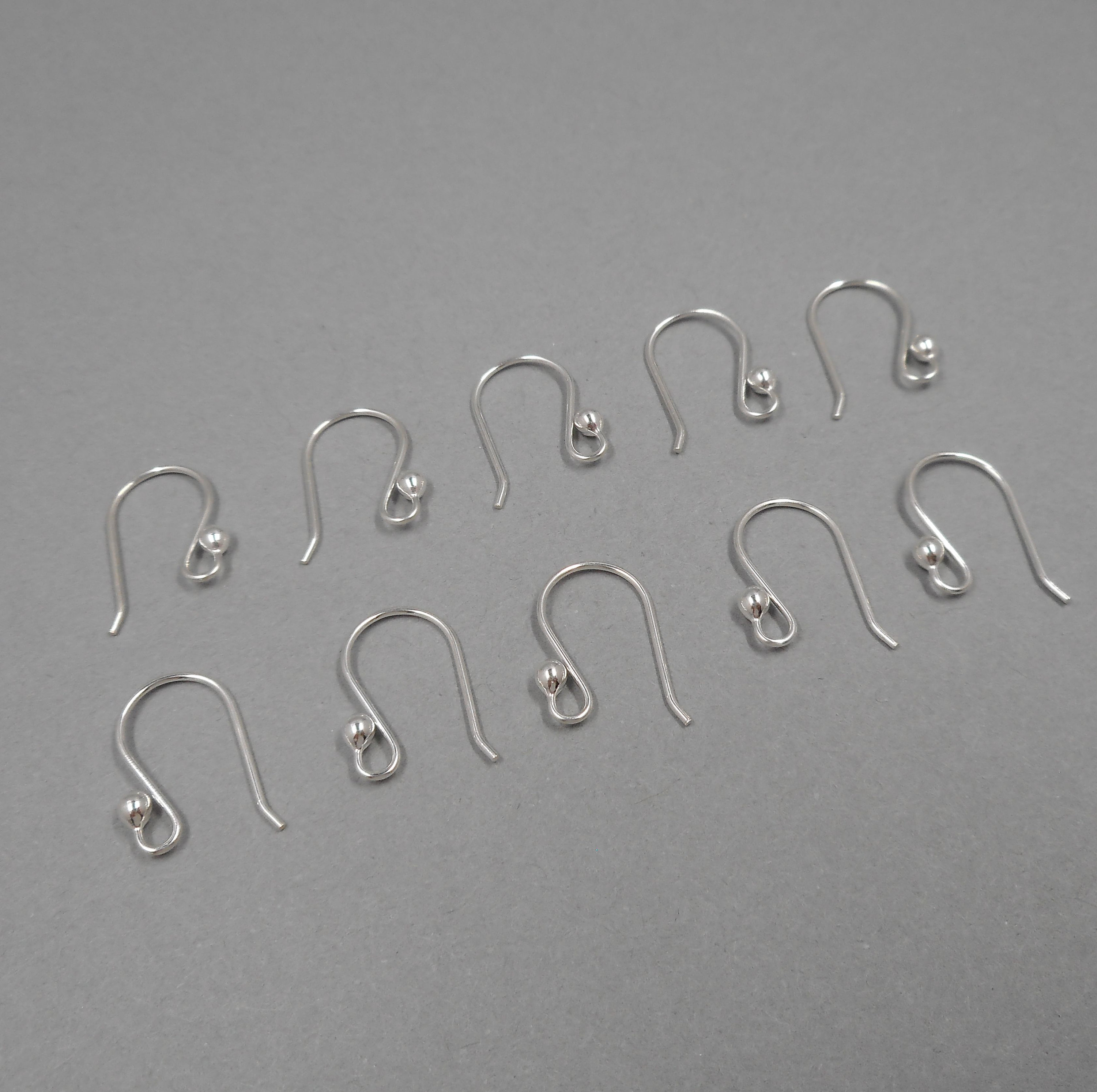 Sterling Silver Ear Wires Solid Sterling Findings Shepard - Etsy