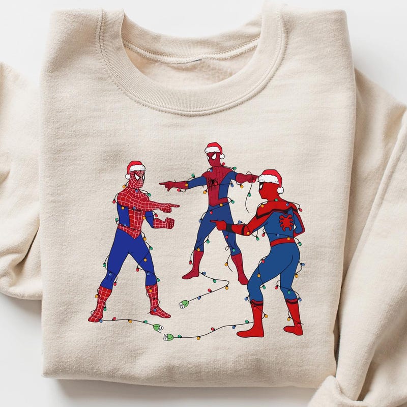 Spider Man Xmas Sweater - Etsy