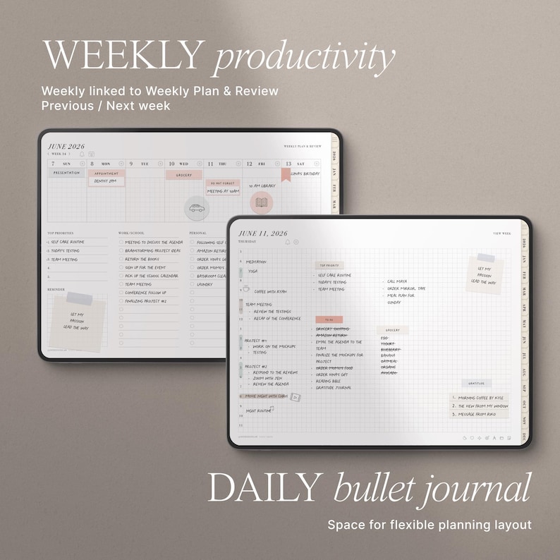2026 Digital Planner | All-in-one Planner for Goodnotes, iPad | Weekly ...