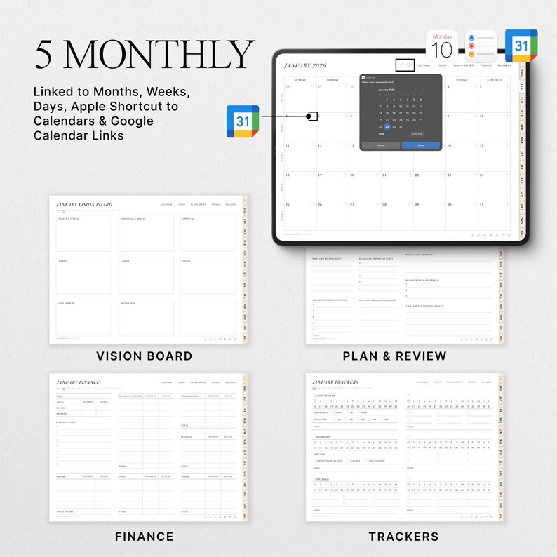2026 Digital Planner | All-in-one Planner for Goodnotes, iPad | Weekly ...