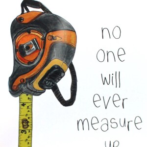 Hand Drawn “no One Will Ever Measure up to You” Sentimental Card - Etsy