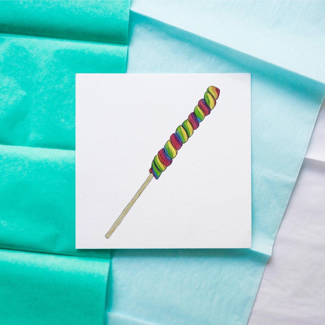 Hand Drawn Lollipop Print - Etsy