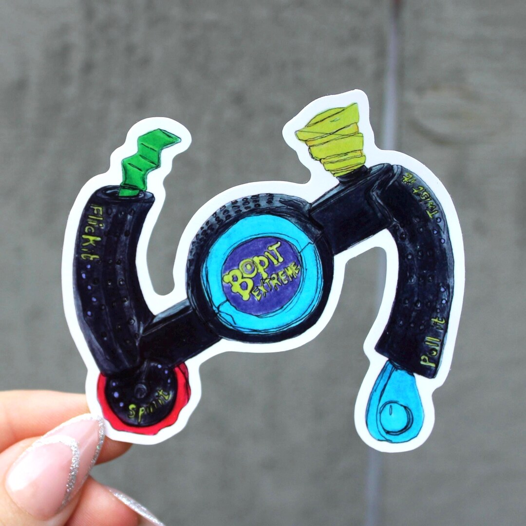 Hand Drawn Bop It Vinyl Sticker | Kidcore Decal - Etsy