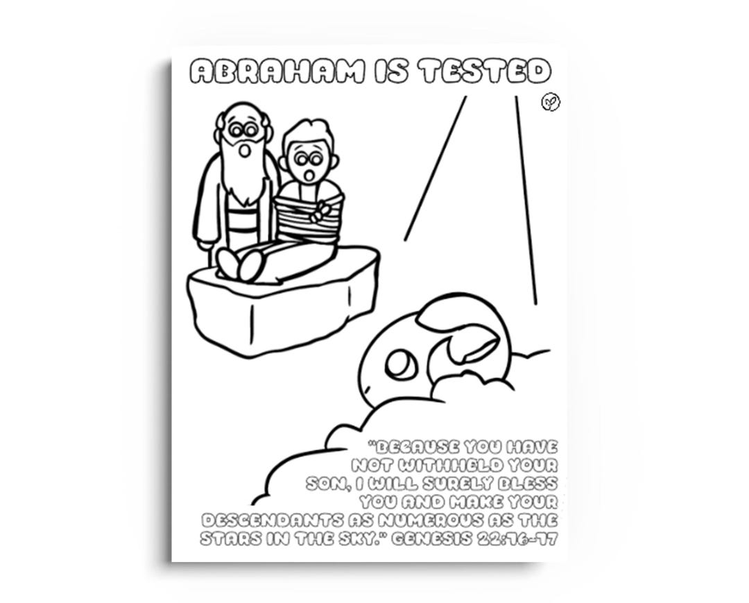 Abraham and Isaac Bible Coloring Page – Christian Printable for Kids ...