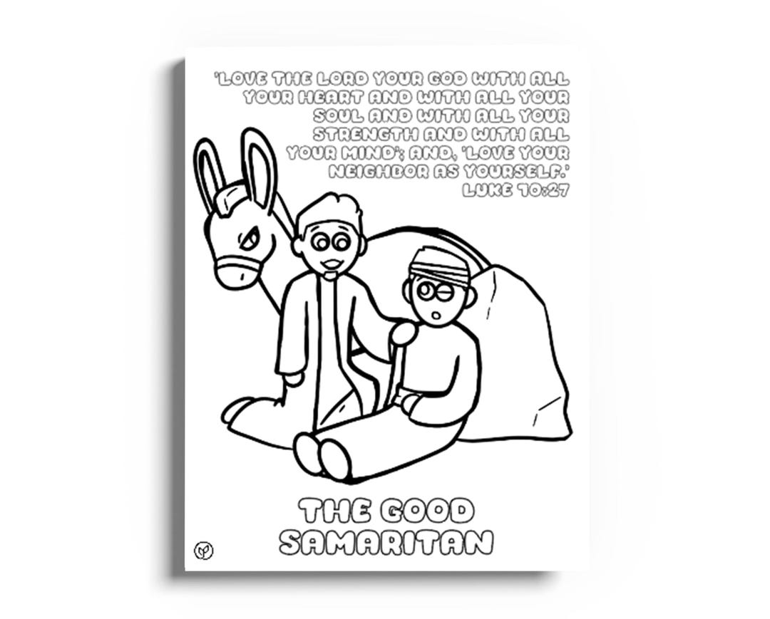 The Good Samaritan Coloring Page – Bible Story Printable With Scripture ...
