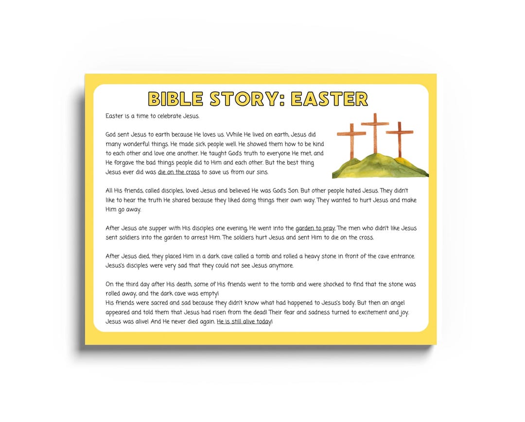 Easter Story Bible Activity Pack: Christian Worksheets & Coloring Pages ...