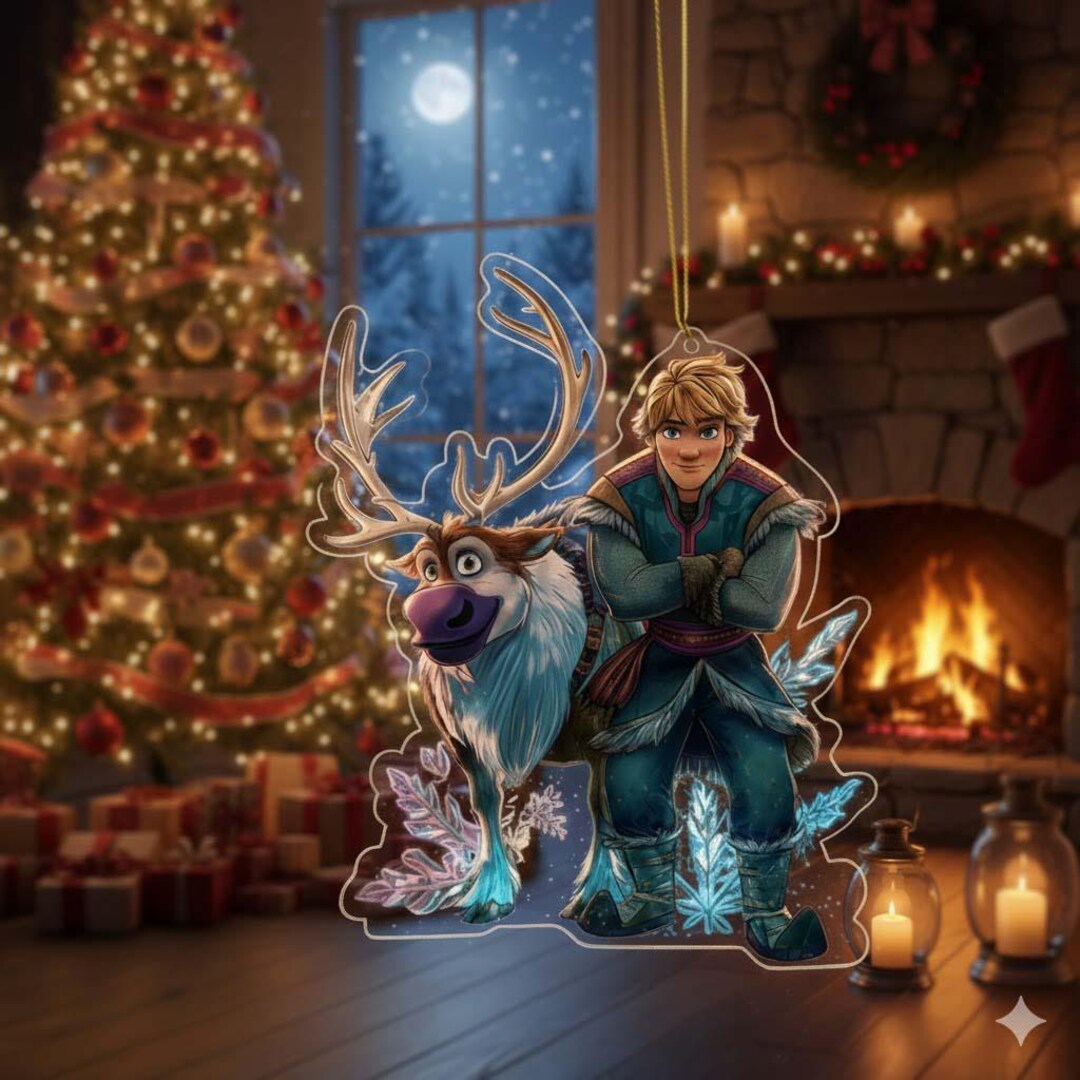 Personalized Kristoff and Sven Christmas Ornament, Frozen Tree ...