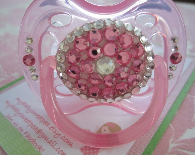 Crystal Pacifier Swarovski Pacifiers Baby Girl Pacifiers - Etsy