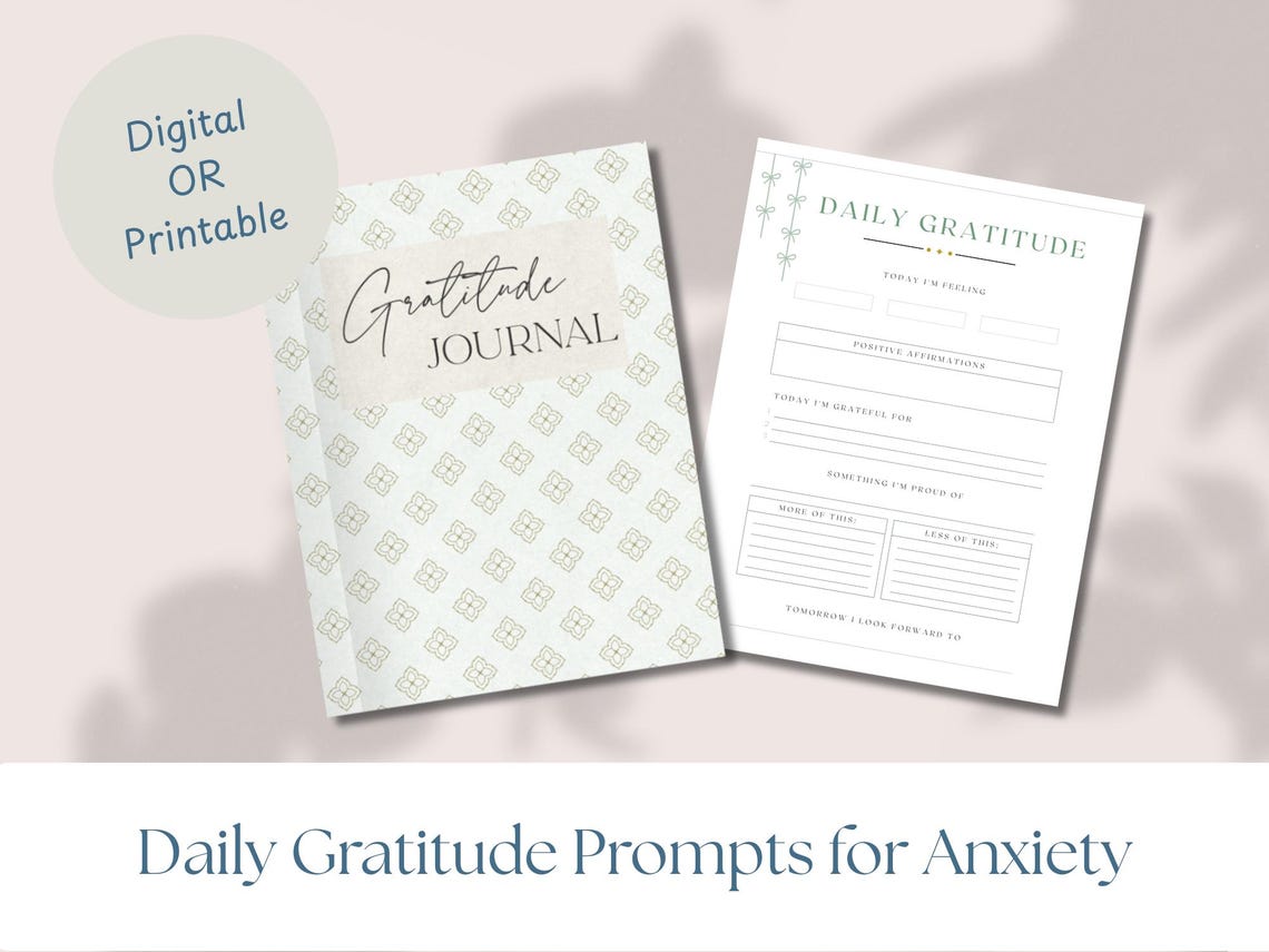 30 Day Gratitude Journal Printable | Digital Gratitude Workbook for ...