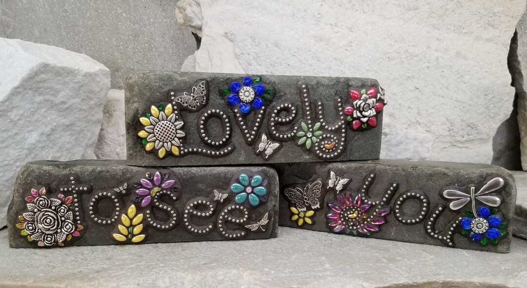 Lovely to See You Welcome Sign, Garden Stone - Etsy