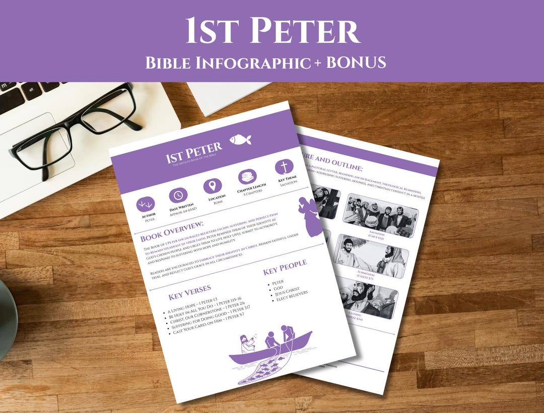 1 Peter Bible Study Printable Pack – Christian Infographic & Verse ...