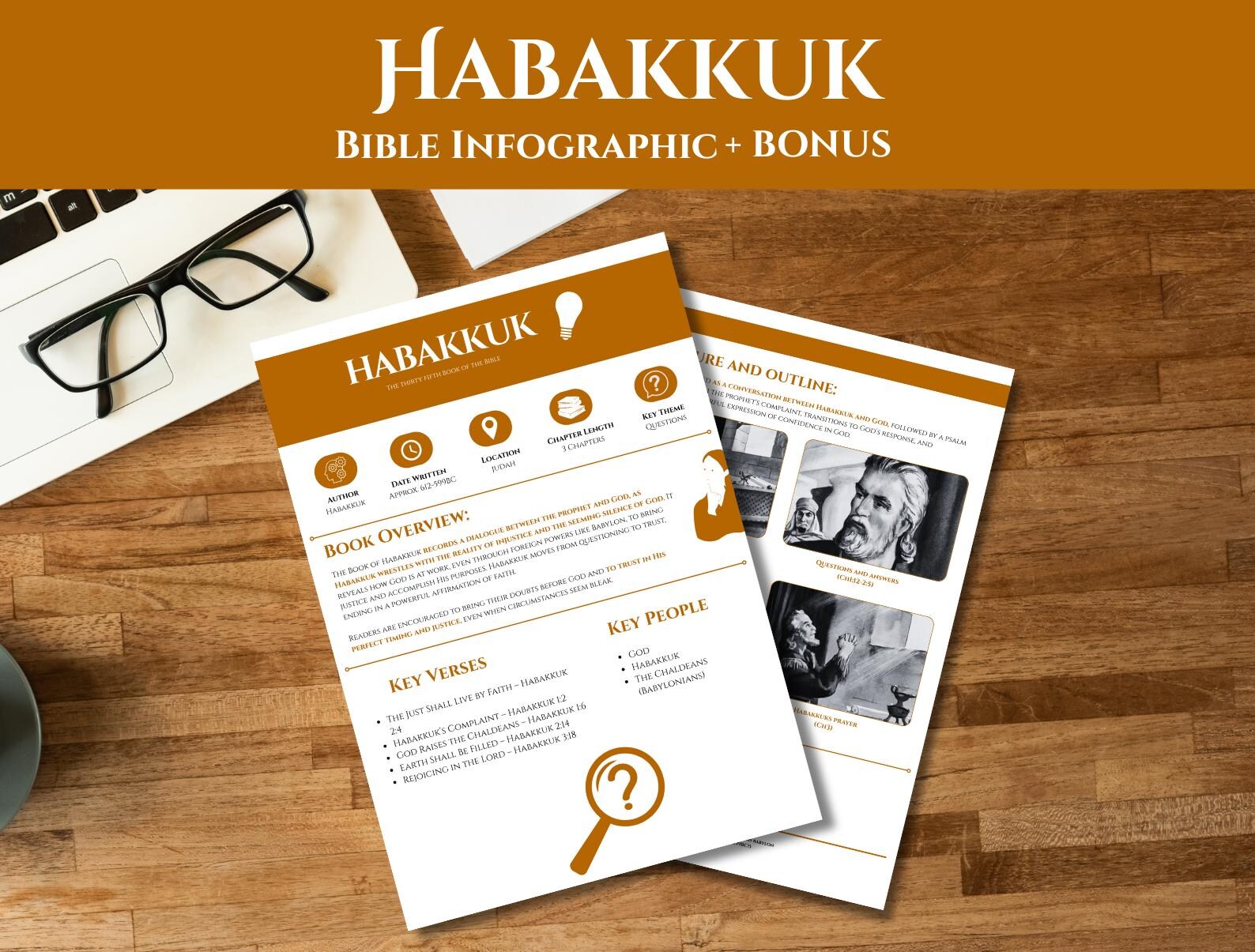 Habakkuk Bible Study Printable Pack: Christian Infographic + Reading ...