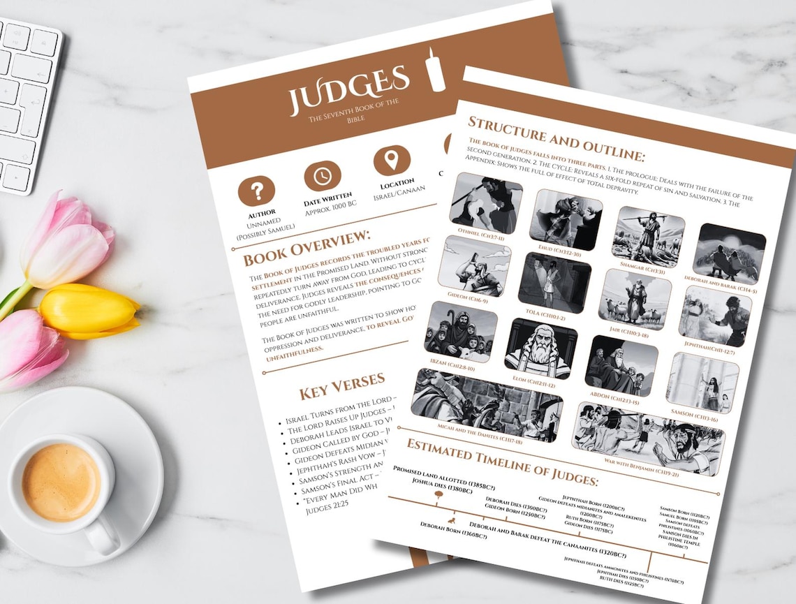Judges Bible Study Infographic Pack: Sunday School & Homeschool ...