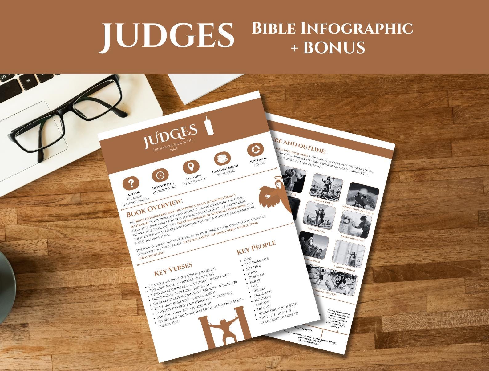 Judges Bible Study Infographic Pack: Sunday School & Homeschool ...