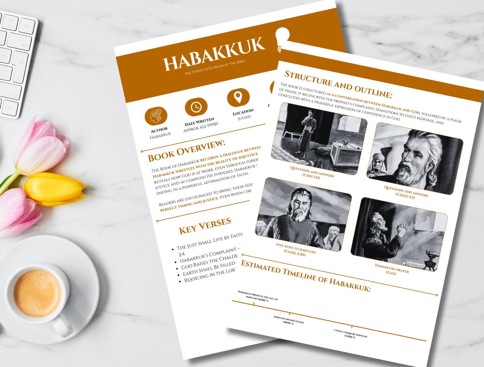 Habakkuk Bible Study Printable Pack: Christian Infographic + Reading ...