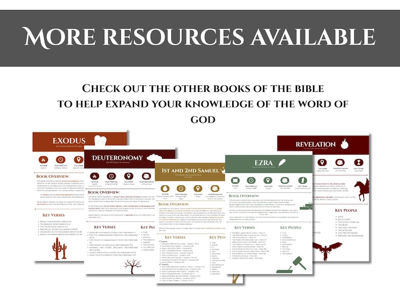 Esther Bible Study Printable Pack: Christian Infographic + Reading Plan ...