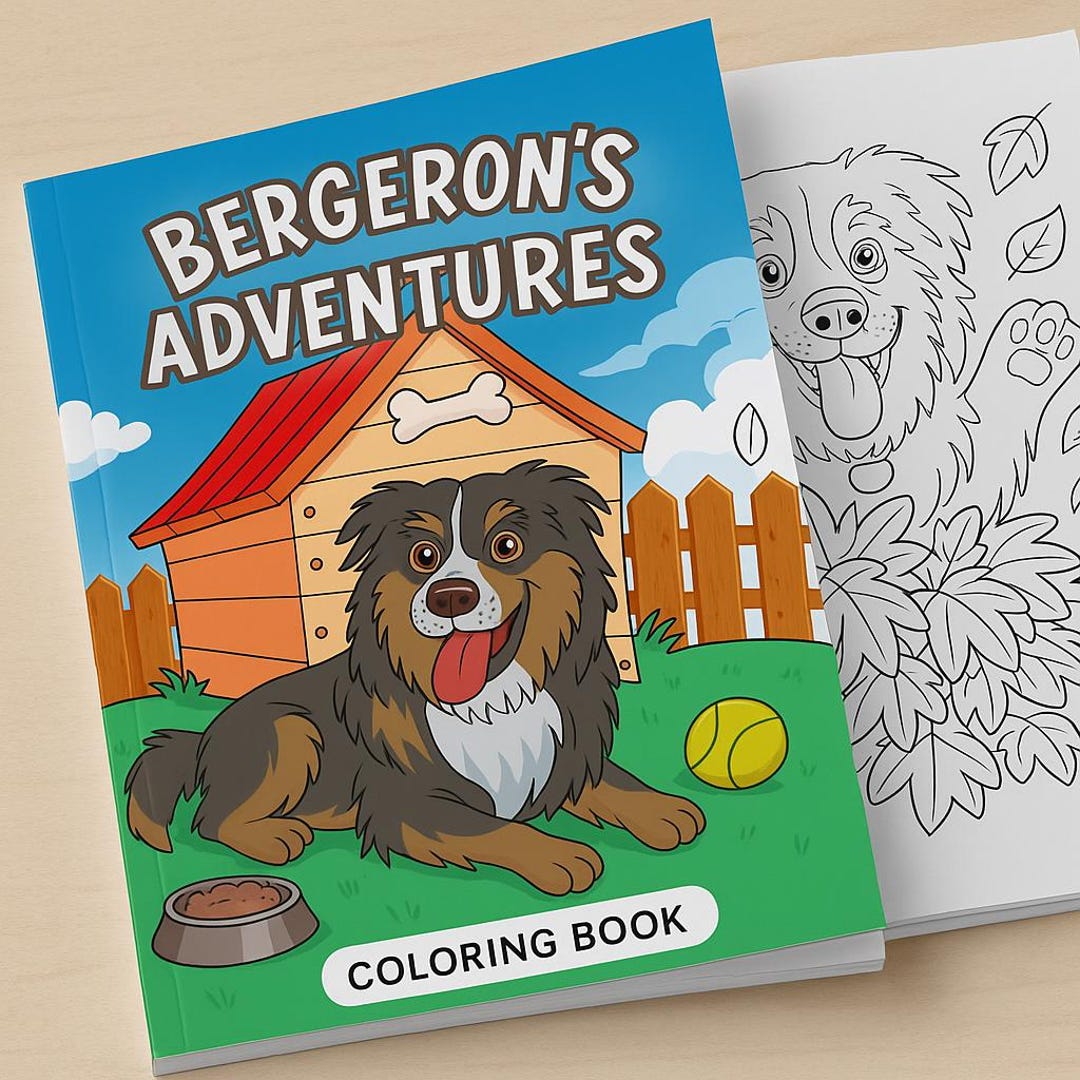Bergeron's Adventures Coloring Book for Dog Lovers of All Ages - Etsy
