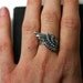 Angel Wing Ring Set SILVER Double Finger - Etsy
