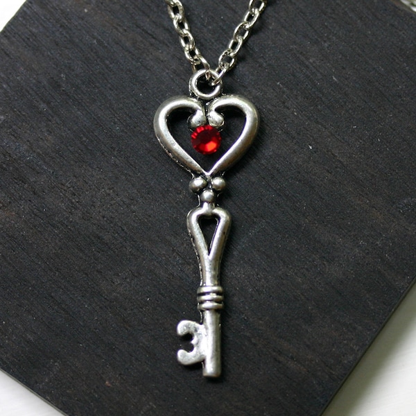 Heart Key Pendant - Etsy