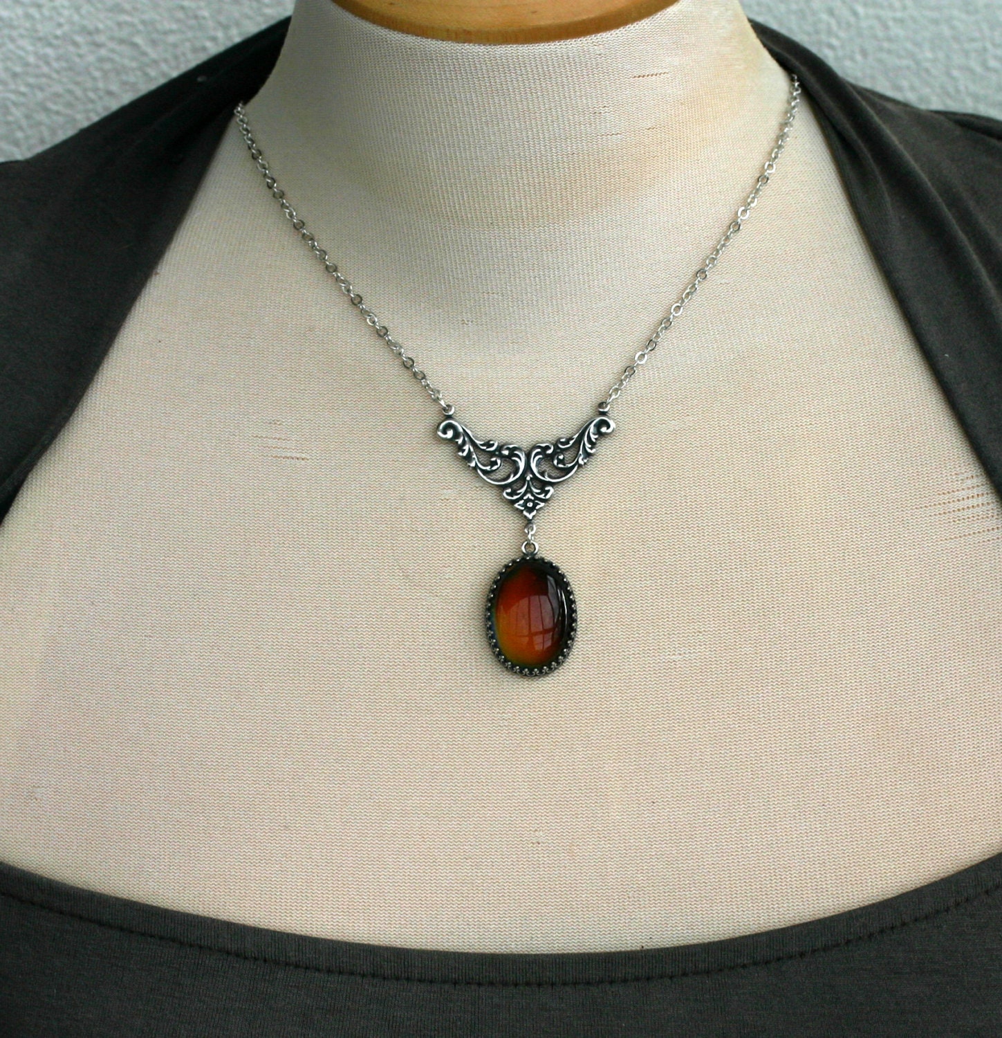 Mood Necklace Color Changing Stone - Etsy