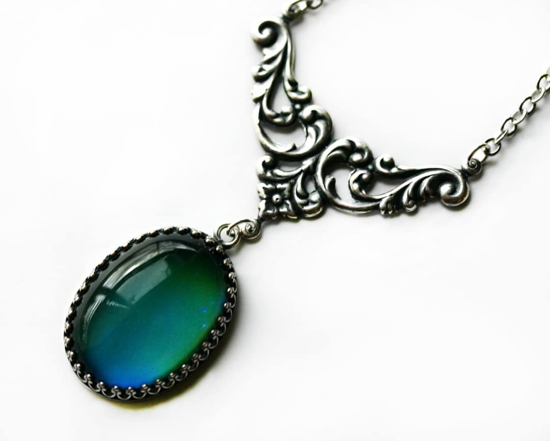 Mood Necklace Color Changing Stone - Etsy