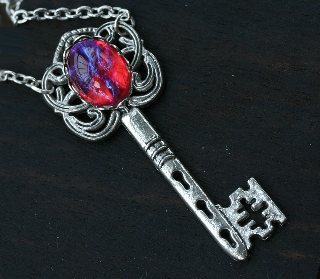 Dragon Breath Key Necklace - Mexican Fire Opal - Etsy