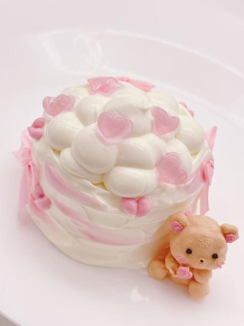 Bear Jelly Cake Taba Squishy, Handmade Kawaii Dessert Stress Toy Gift ...