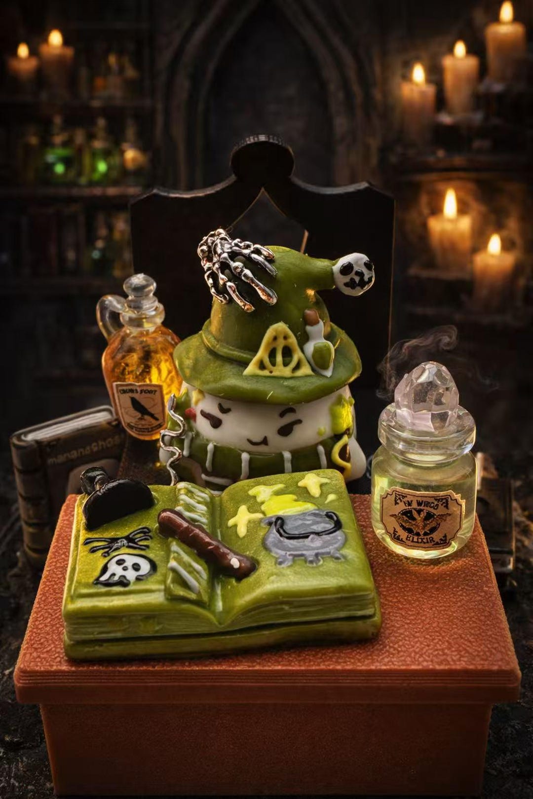 Evil Wizard Taba Squishy, Handmade Dark Magic Wizard Desk, Silicone ...