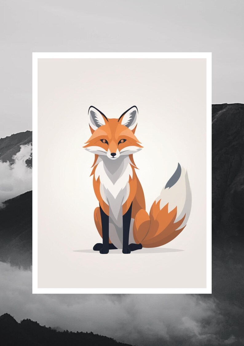 Digital Fox Art Pack – 24 Stylized Fox Illustrations – Nordic, Warm ...