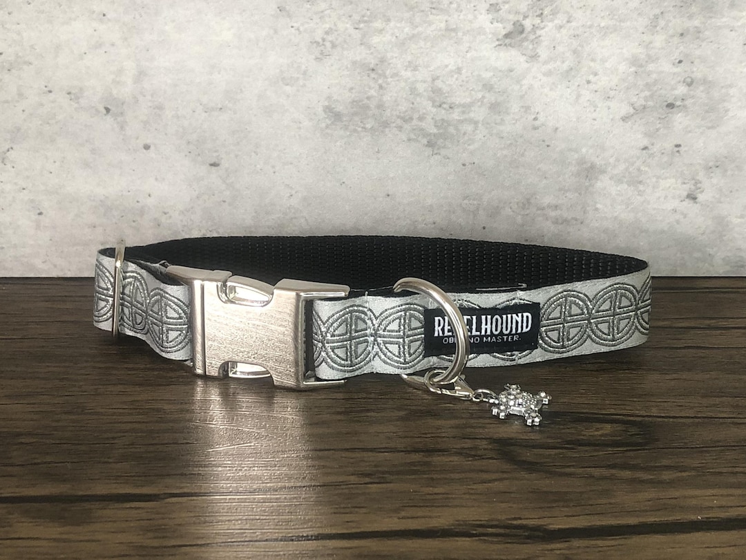 ODIN Viking Nordic Dog Collar – Handmade Adjustable Collar in Grey and ...