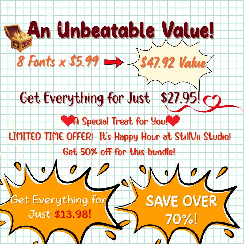 Neat Handwriting Font Bundle, Digital Planner & Minimalist Fonts for ...