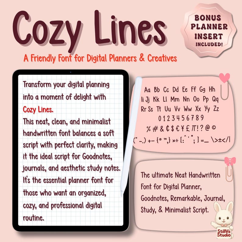 Neat Handwritten Font for Digital Planner, Goodnotes & Remarkable ...