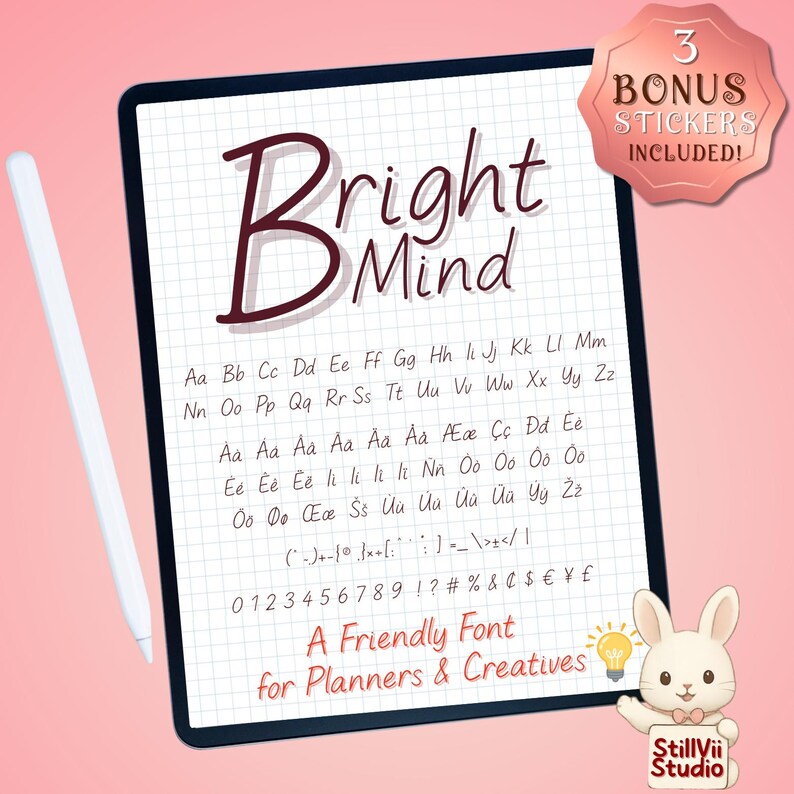 Clean Handwriting Font for Digital Planner, Neat Notes, Minimalist ...