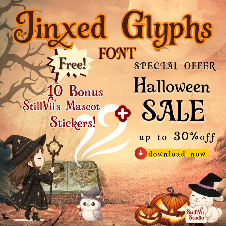 Magical Gothic Script Font, Spooky Font With Swash, Halloween, Witchy ...