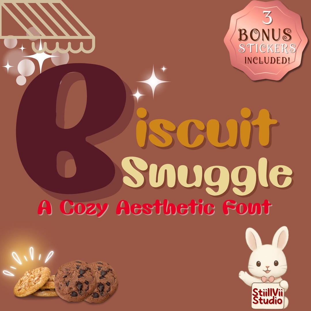 Cute Bubble Font Canva, Cozy Handwriting Goodnotes, Font for Logo With ...